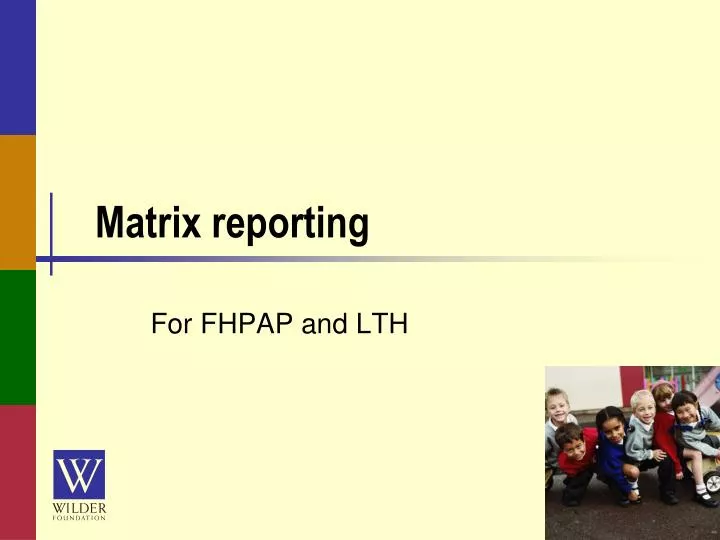 PPT - Matrix reporting PowerPoint Presentation, free download - ID:825138