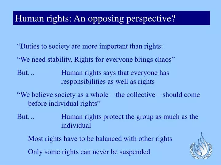 PPT - Human rights: An opposing perspective? PowerPoint Presentation ...