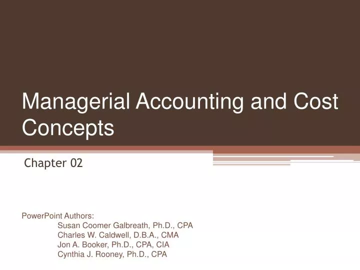 PPT - Managerial Accounting and Cost Concepts PowerPoint Presentation ...