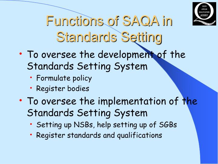PPT - SAQA DSSD Supporting Education and Training in Agriculture ...