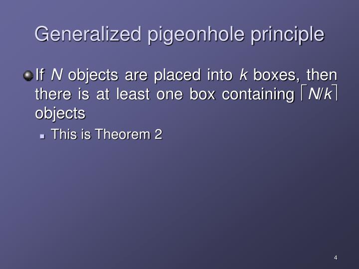 PPT - The Pigeonhole Principle PowerPoint Presentation - ID:826765