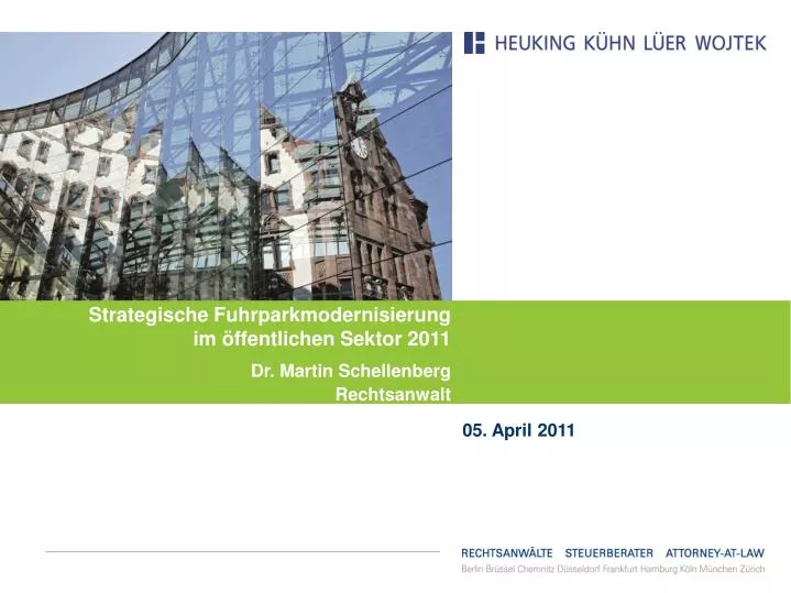 PPT - Strategische Fuhrparkmodernisierung im öffentlichen Sektor 2011 ...
