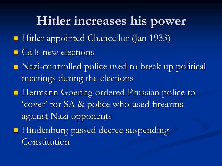 PPT - How strong was Hitler’s position in 1933 PowerPoint Presentation ...