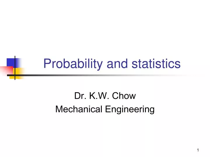 PPT - Probability and statistics PowerPoint Presentation, free download ...