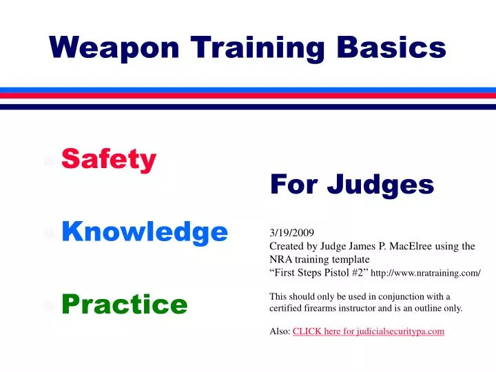 PPT - Weapon Training Basics PowerPoint Presentation, free download ...