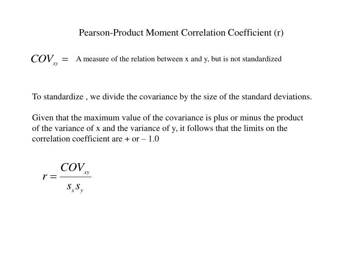 PPT - Pearson-Product Moment Correlation Coefficient (r) PowerPoint ... PPT - Pearson-Product Moment Correlation Coefficient (r) PowerPoint ...