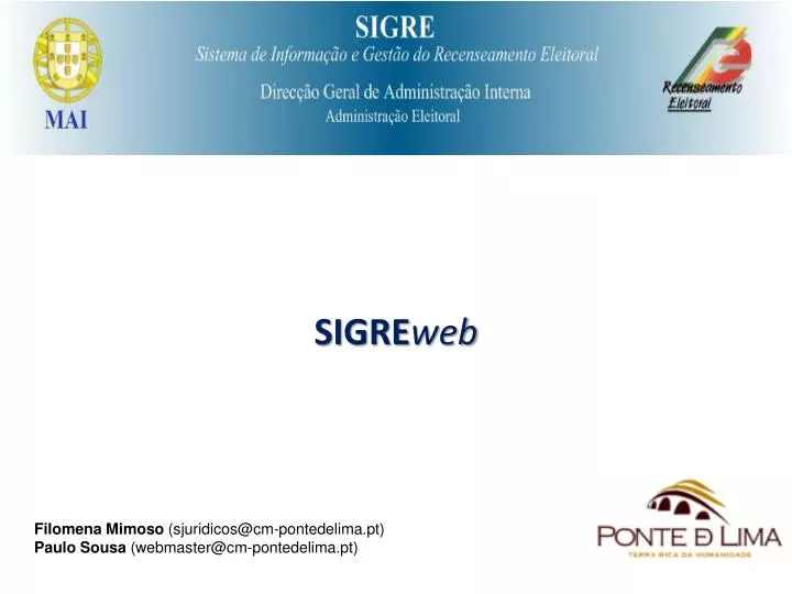 PPT - SIGRE web PowerPoint Presentation, free download - ID:827666