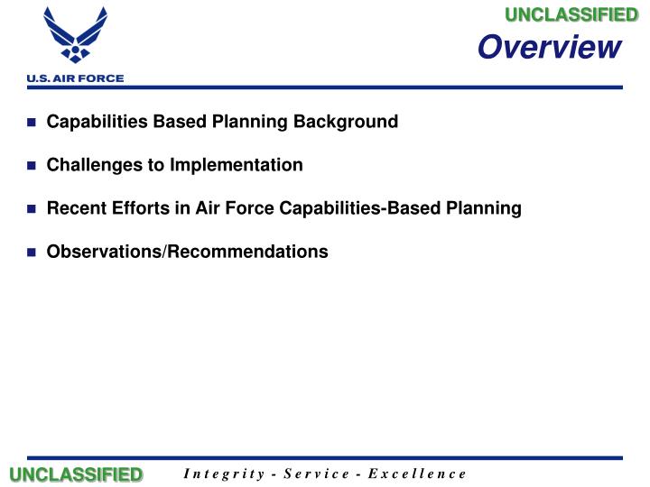 PPT - Air Force CONOPS & Capabilities Based Planning PowerPoint ...