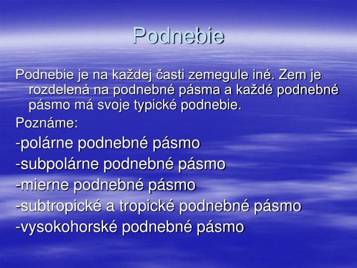 PPT - Počasie a podnebie PowerPoint Presentation - ID:828083