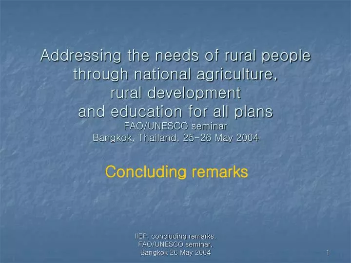 PPT - Concluding remarks PowerPoint Presentation, free download - ID:828441