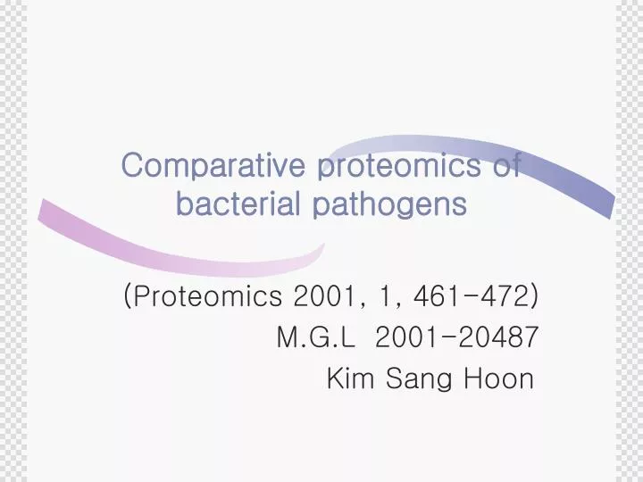 PPT - Comparative proteomics of bacterial pathogens PowerPoint Presentation - ID:828463