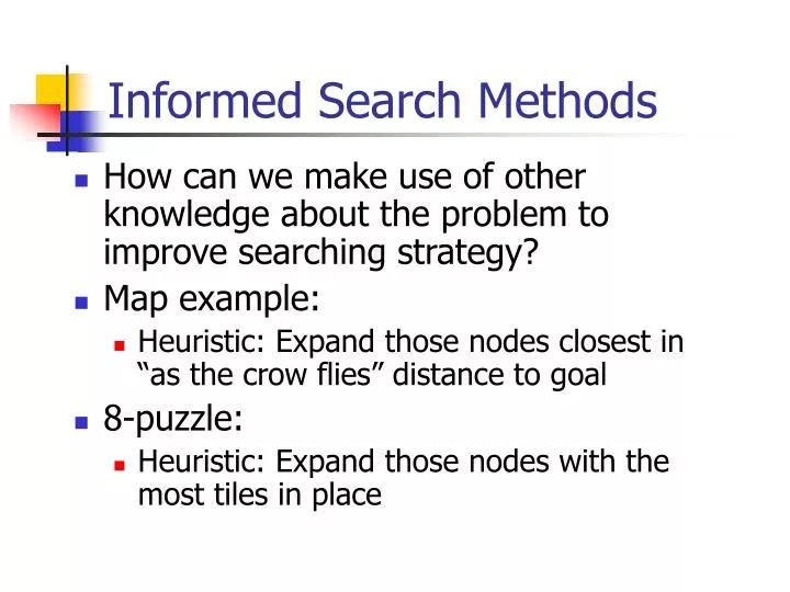 PPT - Informed Search Methods PowerPoint Presentation, free download ...