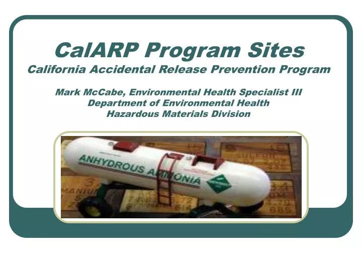 PPT - Why a CalARP Program? PowerPoint Presentation, free download - ID ...