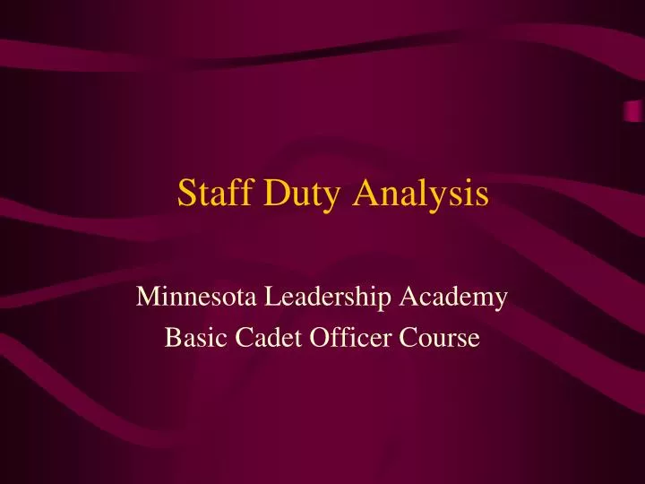PPT - Staff Duty Analysis PowerPoint Presentation, free download - ID ...