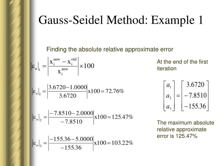 PPT - Gauss-Seidel Method PowerPoint Presentation - ID:830349