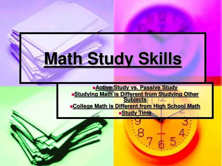 PPT - Math Study Skills PowerPoint Presentation, free download - ID:831046 PPT - Math Study Skills PowerPoint Presentation, free download - ID:831046