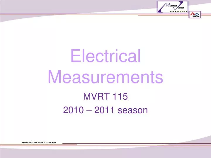 PPT - Electrical Measurements PowerPoint Presentation, free download ...