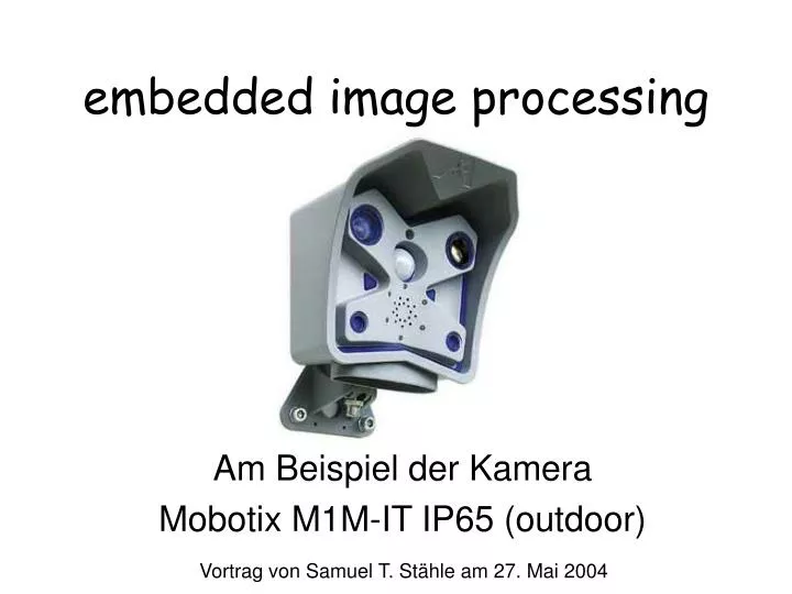 PPT - embedded image processing PowerPoint Presentation, free download ...