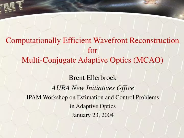 Ppt Computationally Efficient Wavefront Reconstruction For Multi