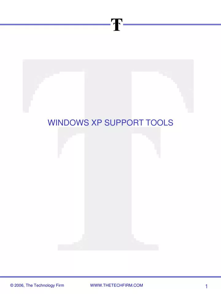 PPT - WINDOWS XP SUPPORT TOOLS PowerPoint Presentation, free download ...