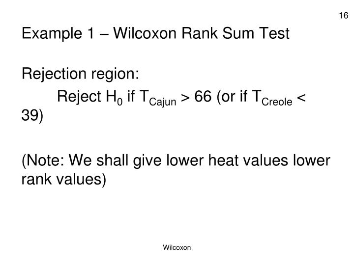 PPT - Wilcoxon Rank Sum Test PowerPoint Presentation - ID:833959