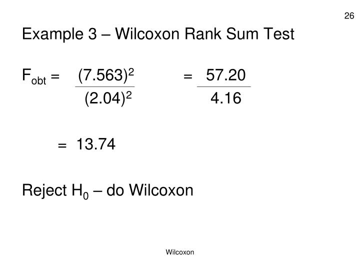 PPT - Wilcoxon Rank Sum Test PowerPoint Presentation - ID:833959