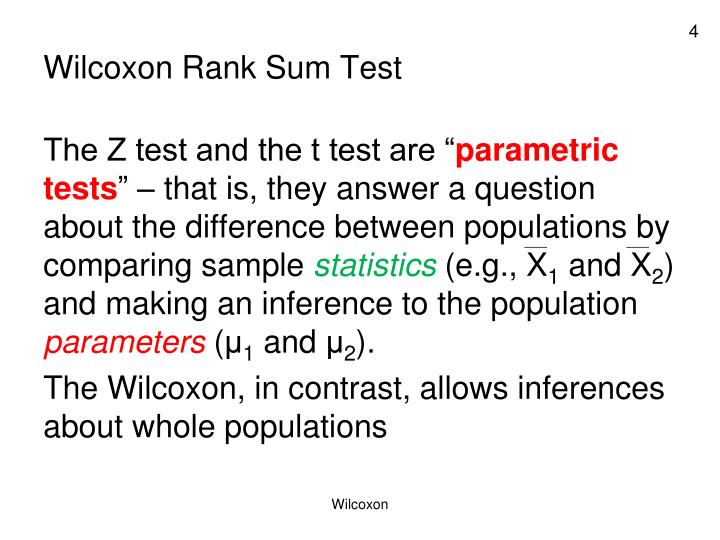 PPT - Wilcoxon Rank Sum Test PowerPoint Presentation - ID:833959
