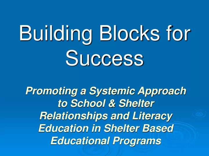 PPT - Building Blocks for Success PowerPoint Presentation, free ...