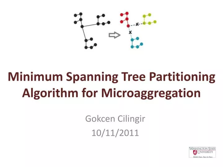 PPT - Minimum Spanning Tree Partitioning Algorithm for Microaggregation ...