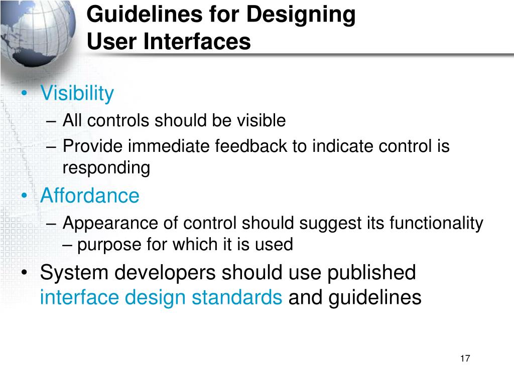 PPT - Designing the User Interface PowerPoint Presentation, free ...