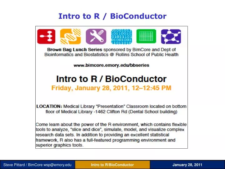 Ppt Intro To R Bioconductor Powerpoint Presentation Free Download Id 835537