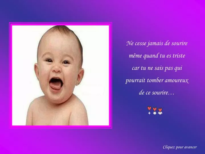 PPT - Ne cesse jamais de sourire même quand tu es triste car tu ne sais ...