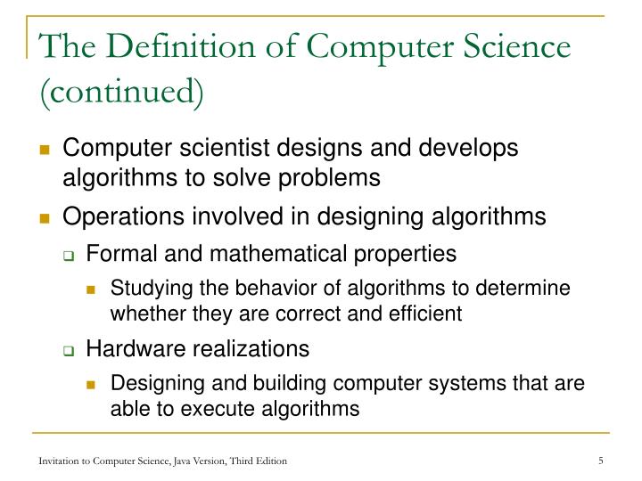 PPT - Chapter 1: An Introduction to Computer Science PowerPoint ...