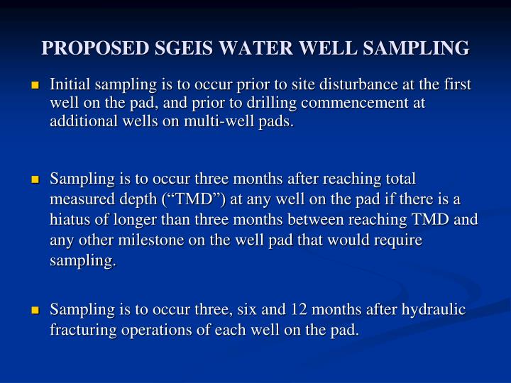 PPT - PRE-DRILL WATER SOURCE SAMPLING PowerPoint Presentation - ID:836906