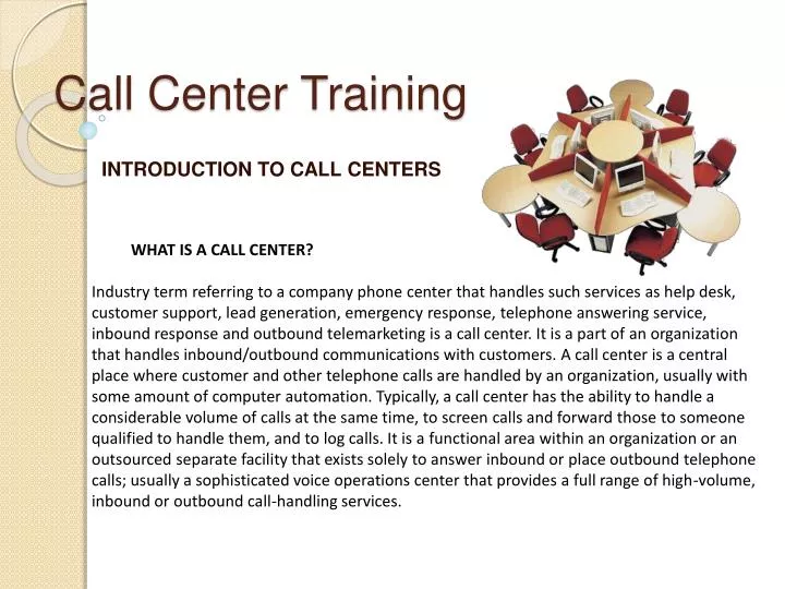 PPT - Call Center Training PowerPoint Presentation, free download - ID ...