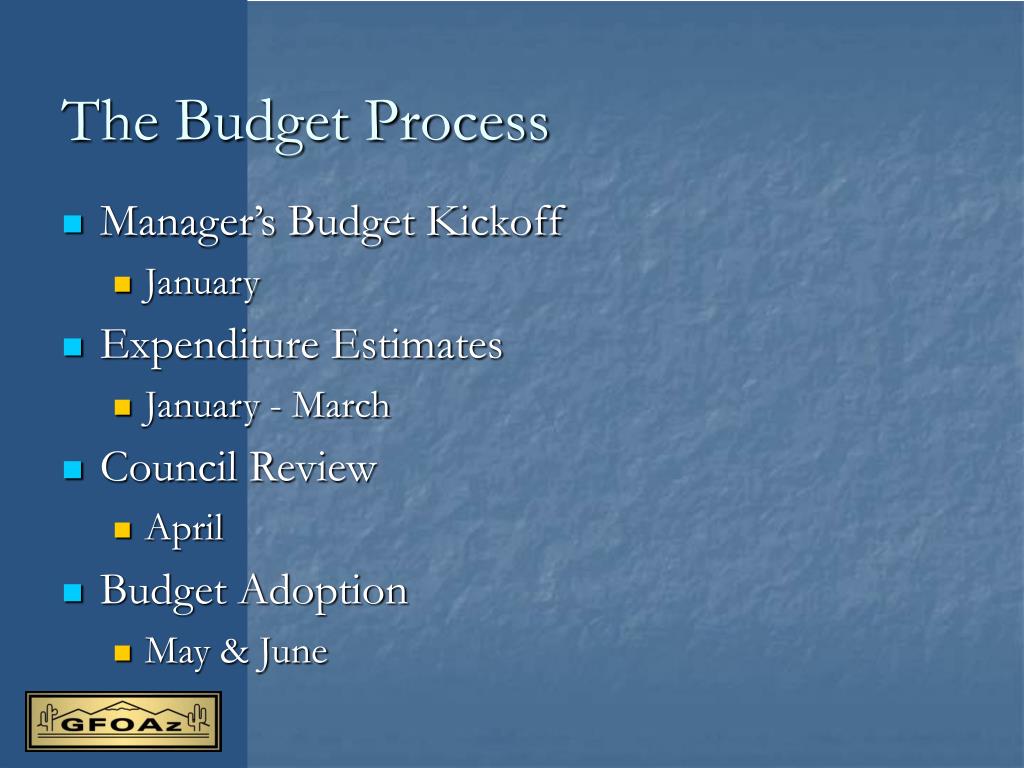 PPT - Municipal Budgeting in Arizona: What Budget Leaders Need to Know ...