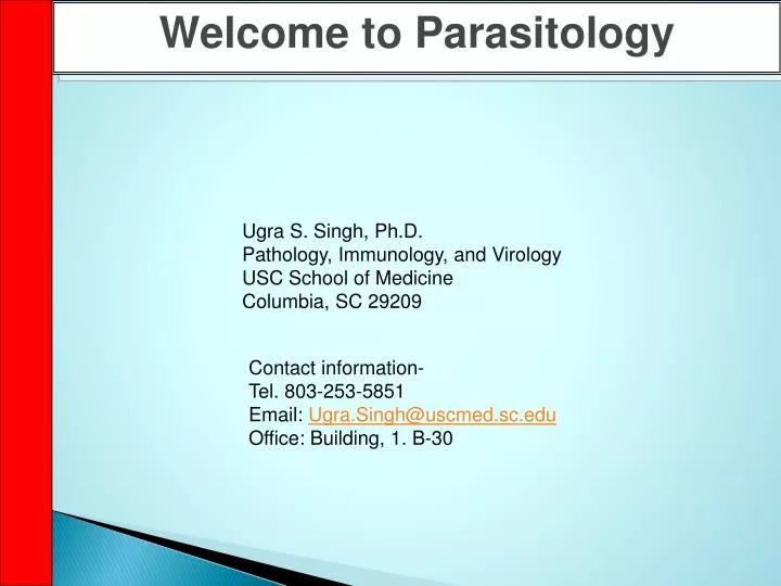 PPT - Welcome to Parasitology PowerPoint Presentation, free download ...