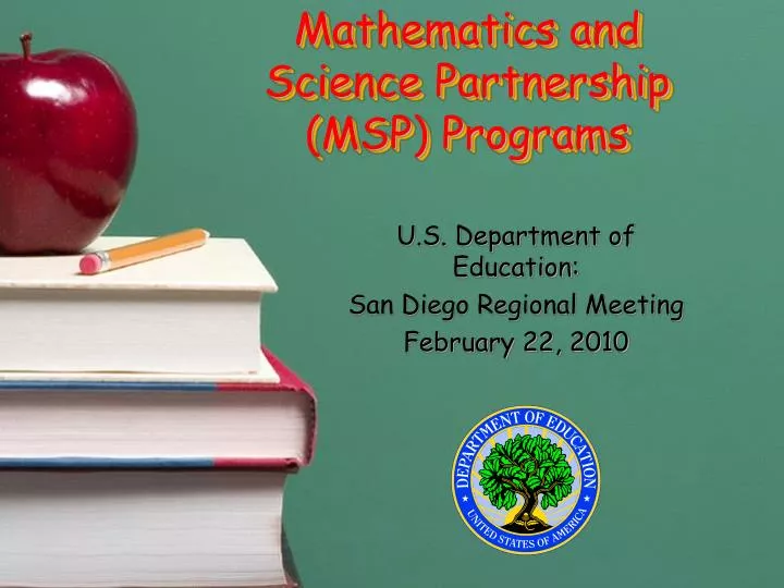 PPT - Mathematics and Science Partnership (MSP) Programs PowerPoint ...