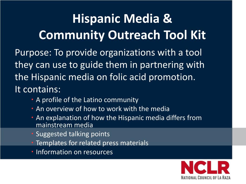 PPT - Reaching Latinas with Information on Folic Acid: How to Use the ...