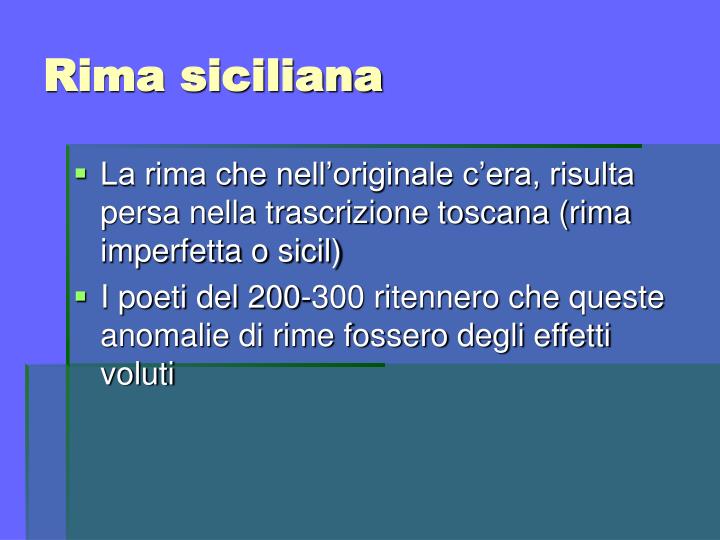 PPT - SCUOLA POETICA SICILIANA PowerPoint Presentation - ID:840775