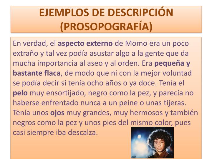 PPT - LA DESCRIPCIÓN PowerPoint Presentation - ID:840819