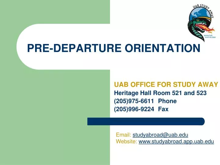 PPT - PRE-DEPARTURE ORIENTATION PowerPoint Presentation, free download ...
