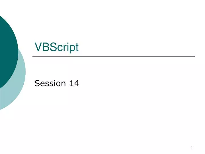 PPT - VBScript PowerPoint Presentation, free download - ID:841747