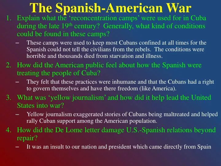 PPT - The Spanish-American War PowerPoint Presentation, free download ...