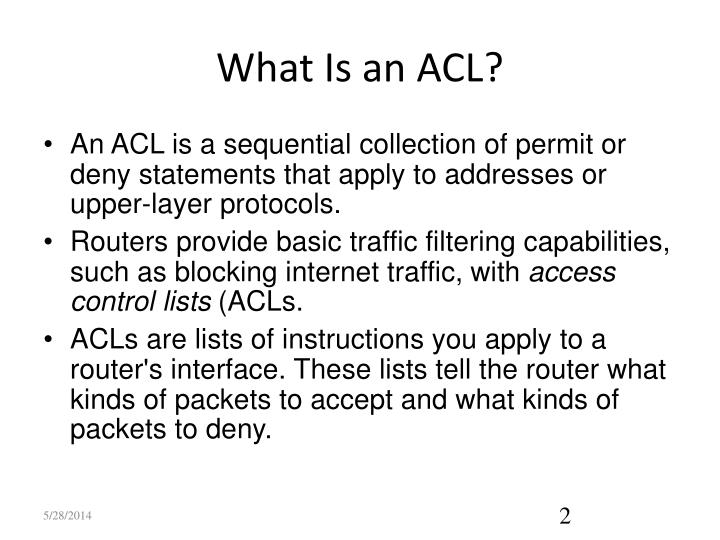 PPT - Access Control List PowerPoint Presentation - ID:842186