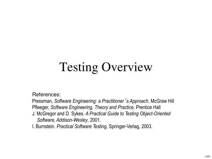 PPT - Testing Overview PowerPoint Presentation, free download - ID:842650