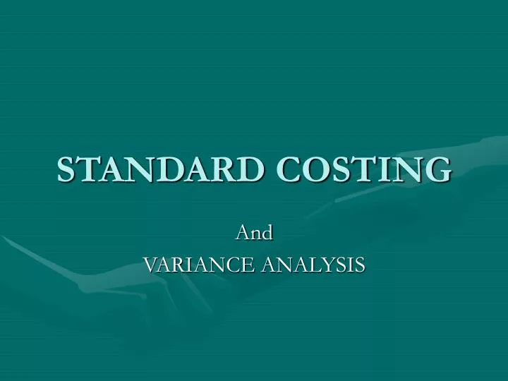 PPT - STANDARD COSTING PowerPoint Presentation, free download - ID:842831