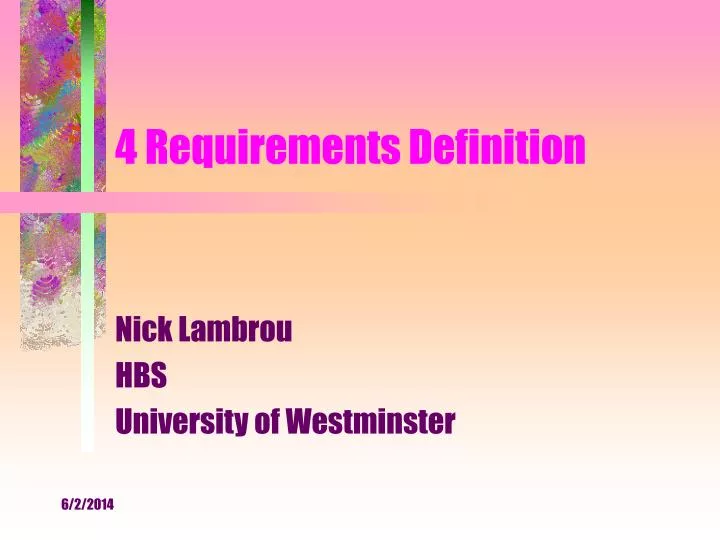 Required Definition