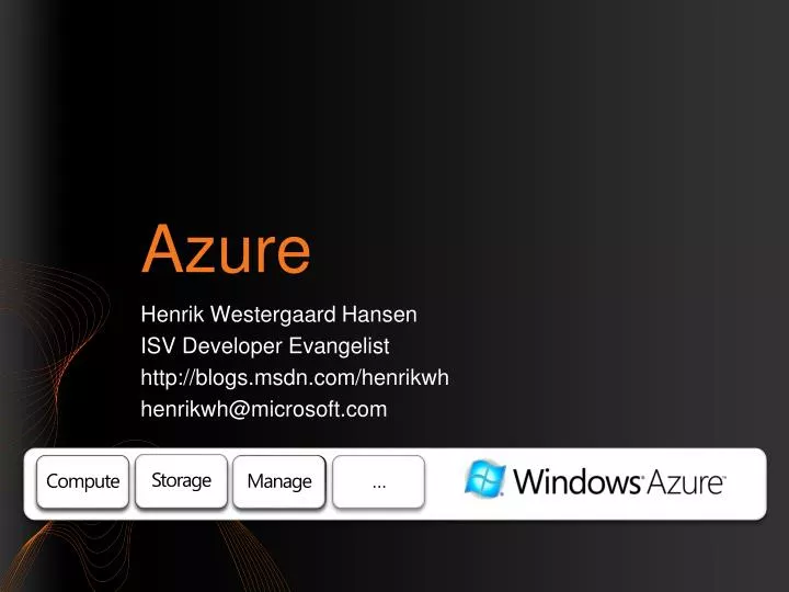 Ppt Azure Powerpoint Presentation Free Download Id 844145
