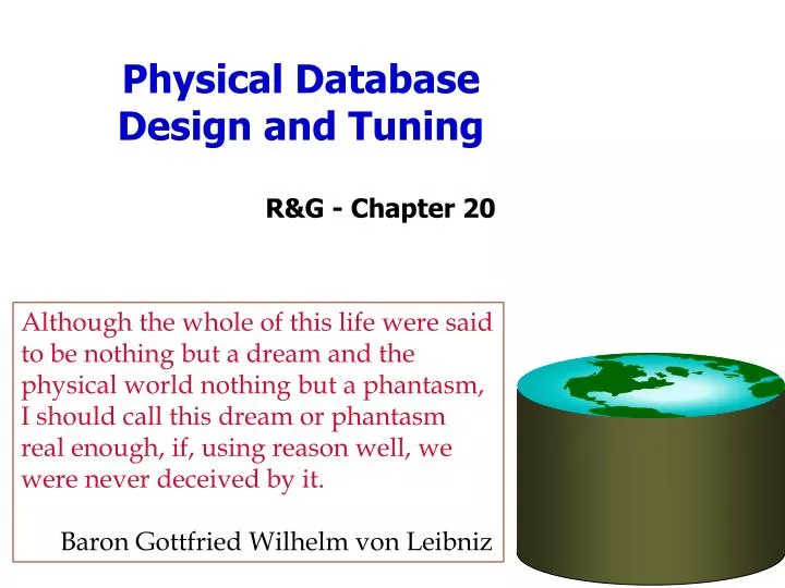 PPT - Physical Database Design and Tuning PowerPoint Presentation, free download - ID:844695